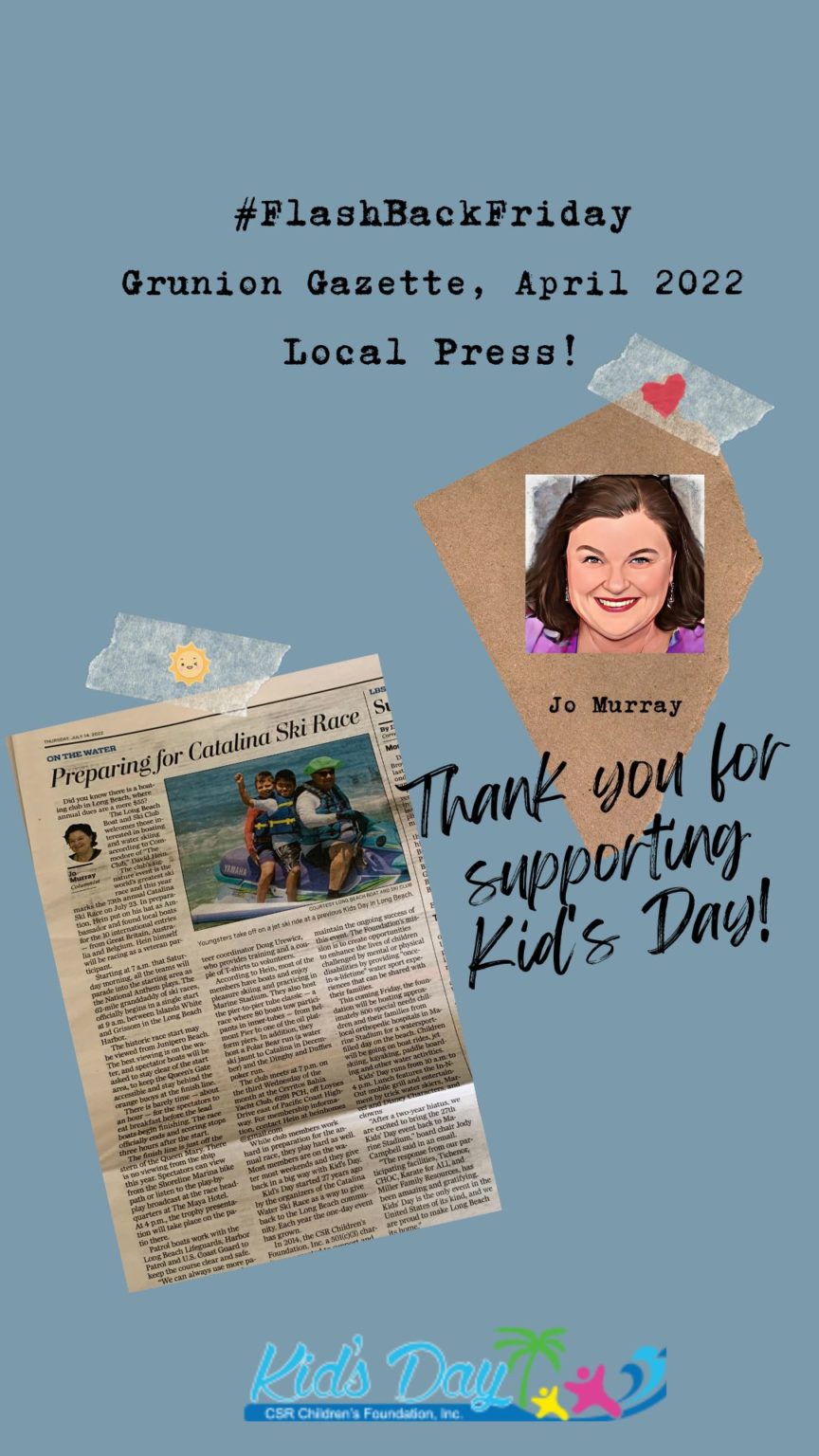 Shout Out To Our Favorite Local Writer - Jo Murray - CSR Children's ...